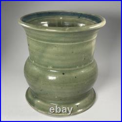 Wenford Bridge Seth Cardew Studio Pottery Vase Planter Green Glaze 16cm ...