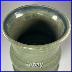 Wenford Bridge Seth Cardew Studio Pottery Vase Planter Green Glaze 16cm ...